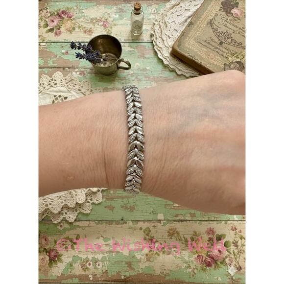 Fas | Jewelry | Vintage Fas Sterling Silver 925 Diamond Illusion Tennis ...